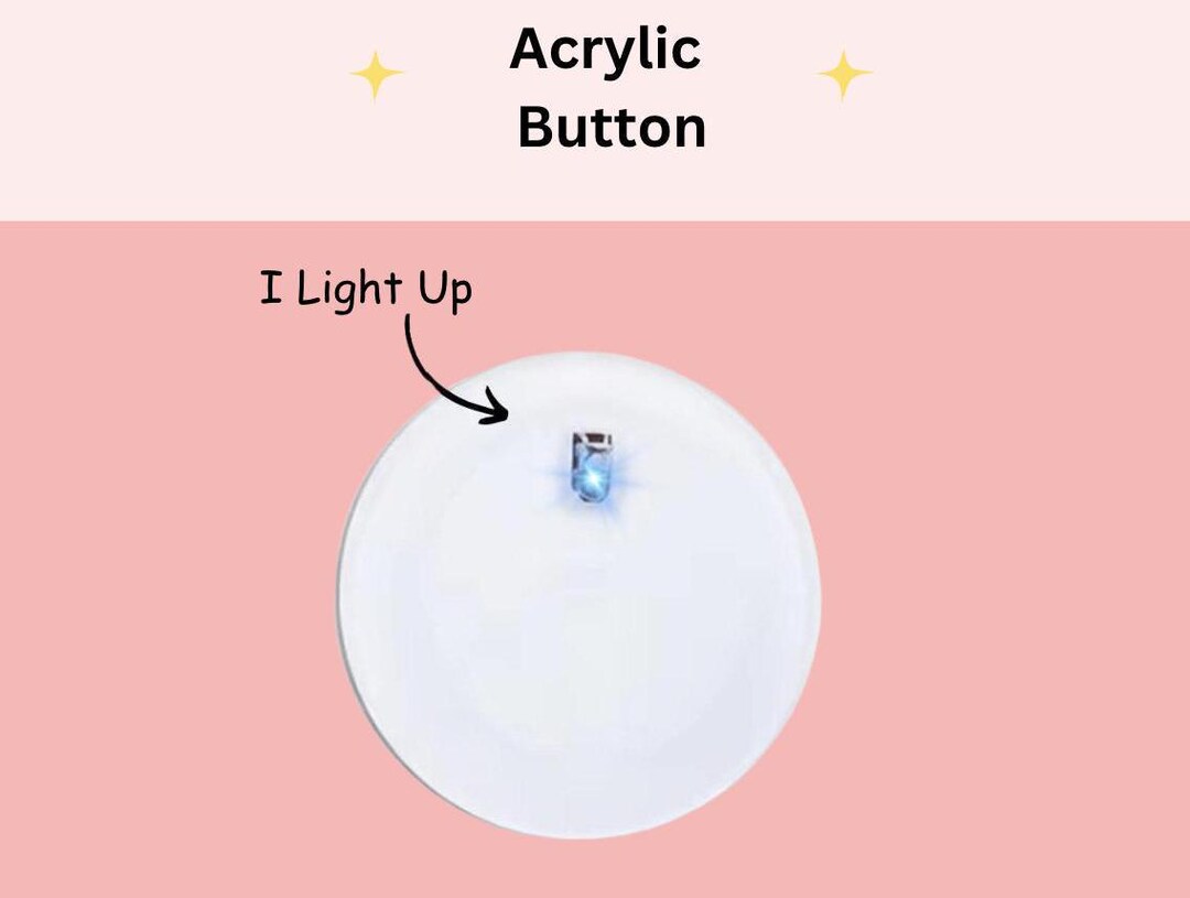 Acrylic Button for Sublimation | Light up Pin Badge| Glass Pin ...