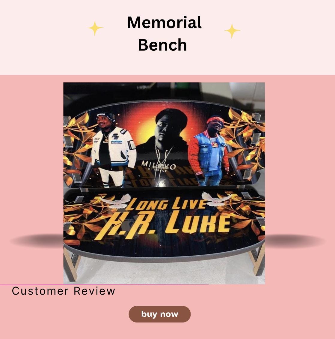 Memorial Bench | Sublimation Blank Photo Bench (7x5 In) - Etsy
