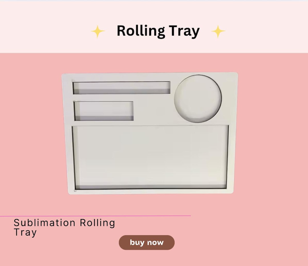 Sublimation Rolling Tray Blank | MDF Stash Tray - Etsy