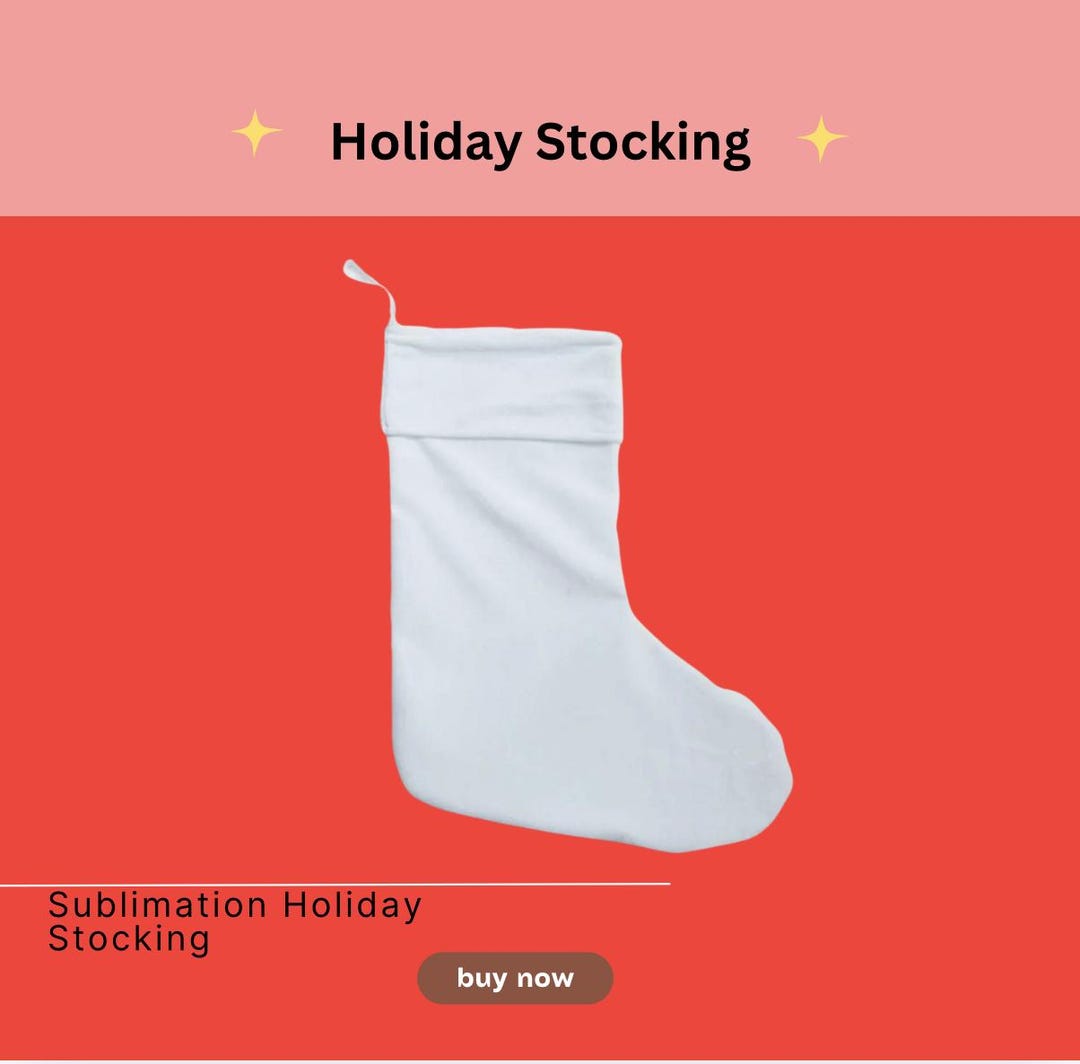 Christmas Stocking for Sublimation | Holiday Stocking Stuffer - Etsy