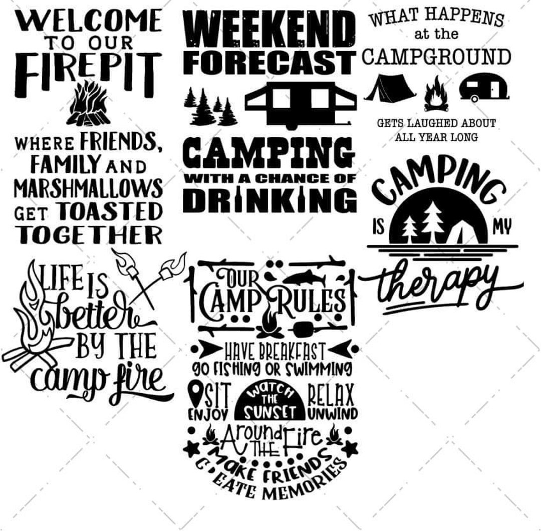 Camping Decals, Svg Digital File ONLY - Etsy