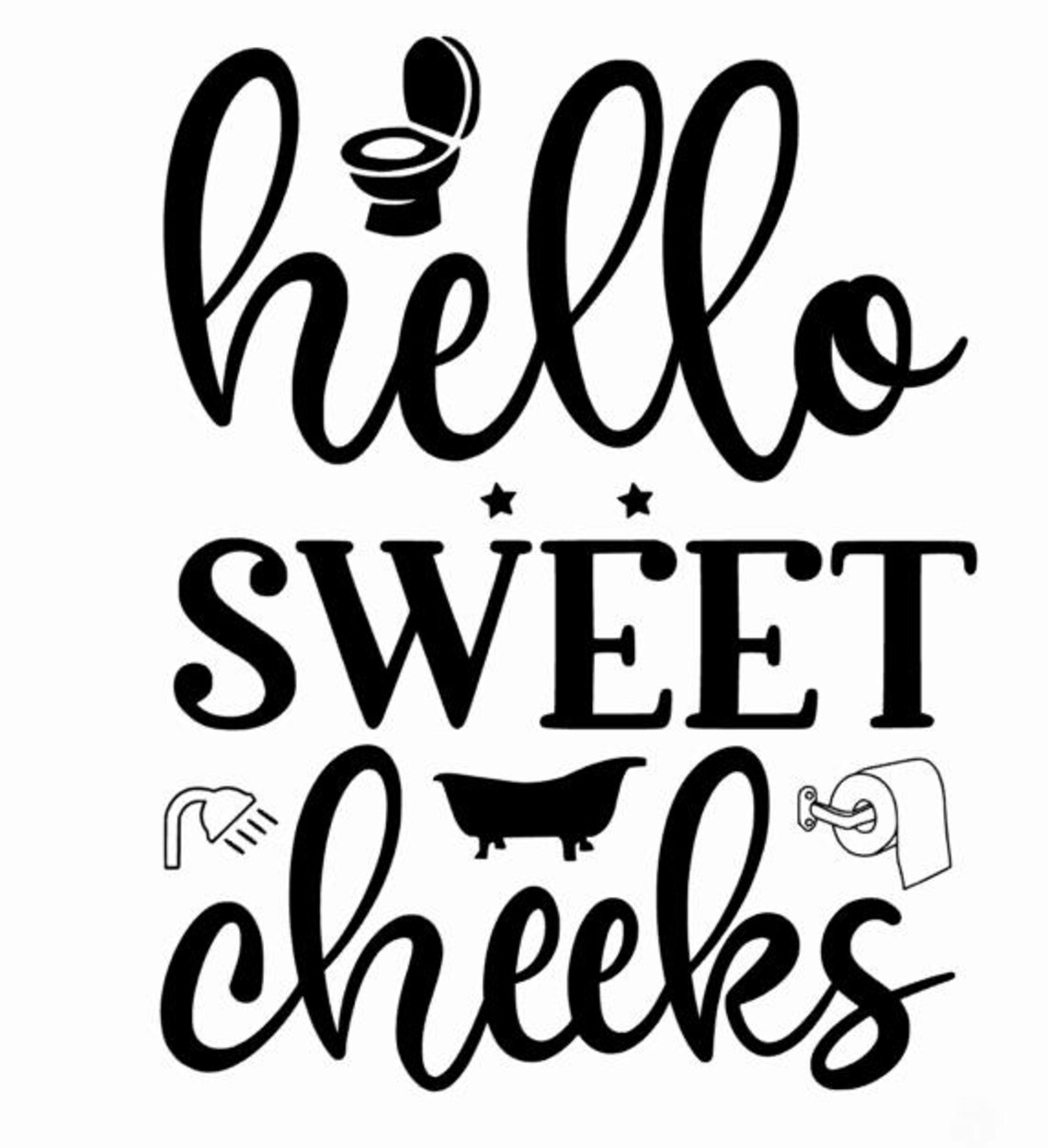 Hello Sweet Cheeks Wall Decor, Prints, Digital File - Etsy