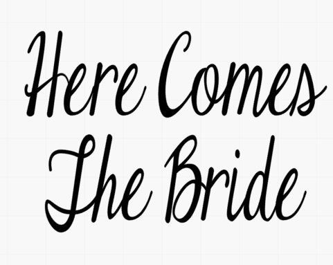 Here Comes the Bride, Wedding Décor, Wedding Signs, Digital File - Etsy