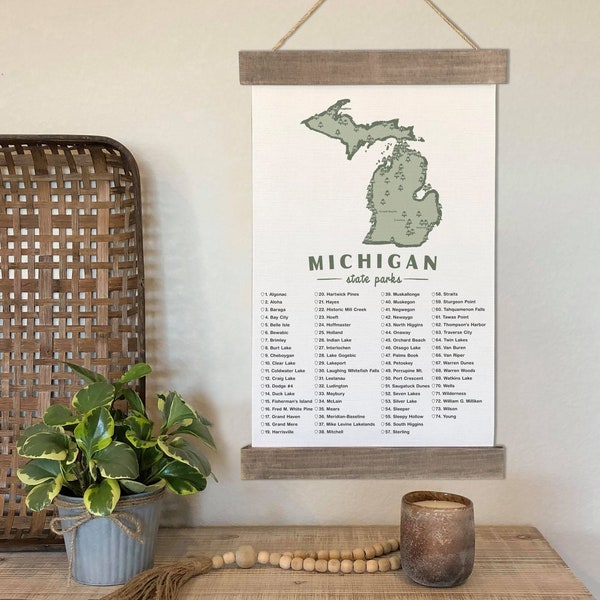 Mi State Park Map - Etsy