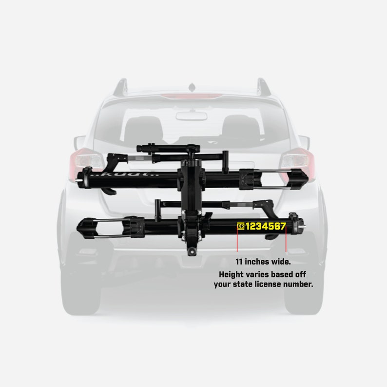 License Decal for Tow Hitch Bike Racks - Custom Order - Etsy