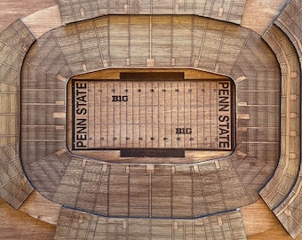 Wooden Penn State Stadium Wall Art - Etsy