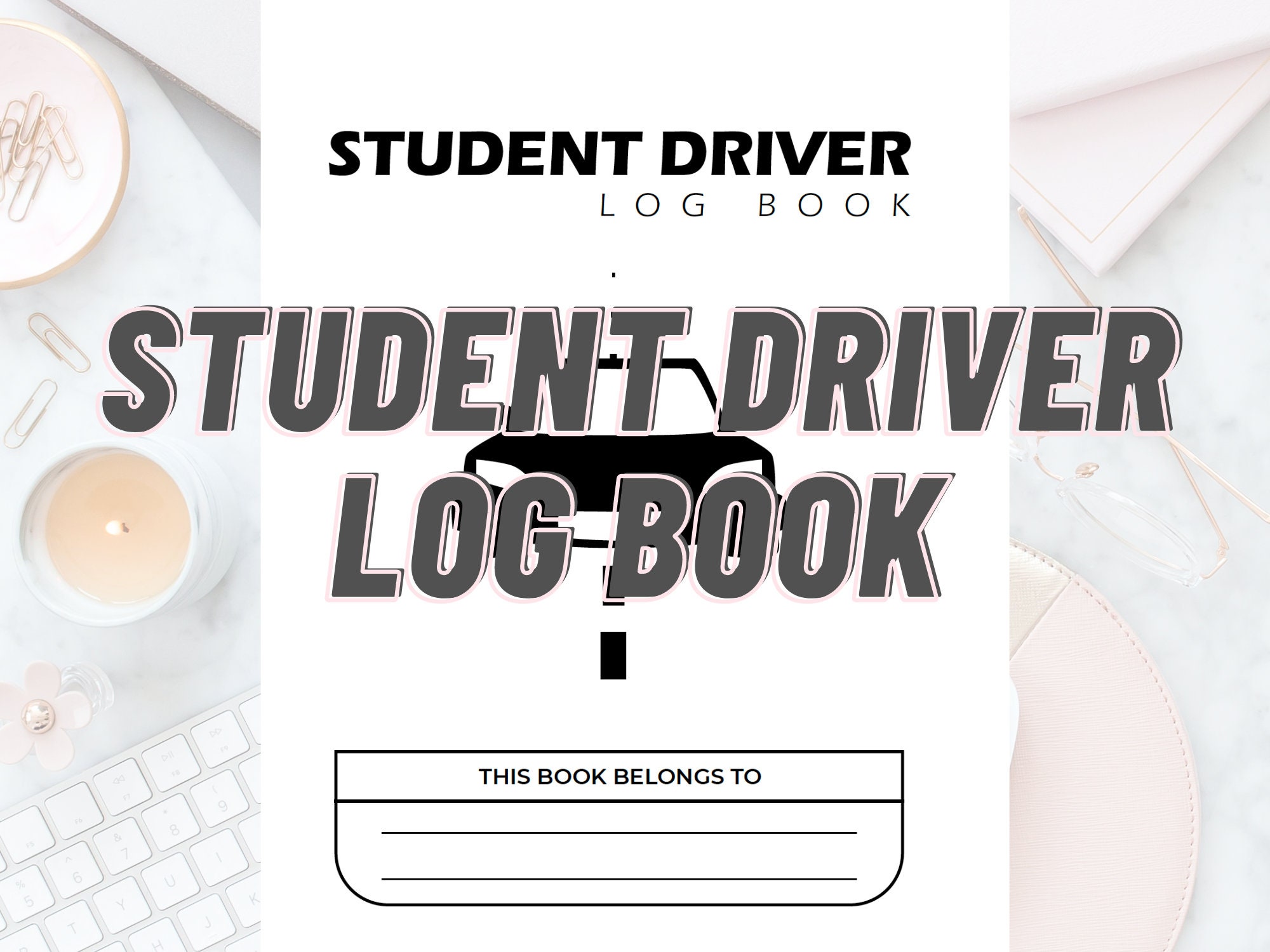 Student Driver Log Book Driving Practice Log Learners Permit Log ...