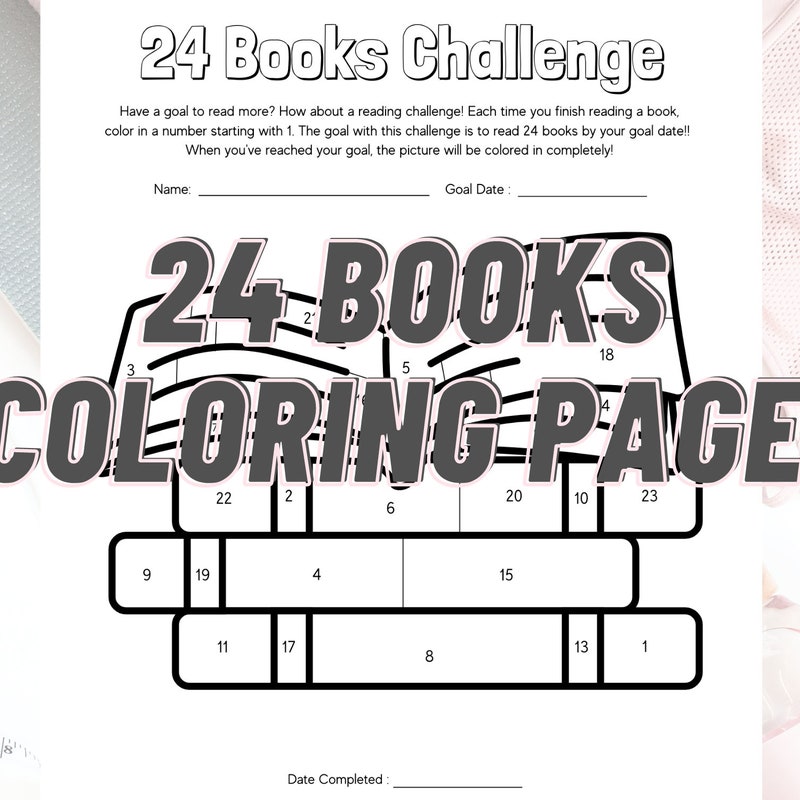 Book Tracker Coloring Page - Etsy