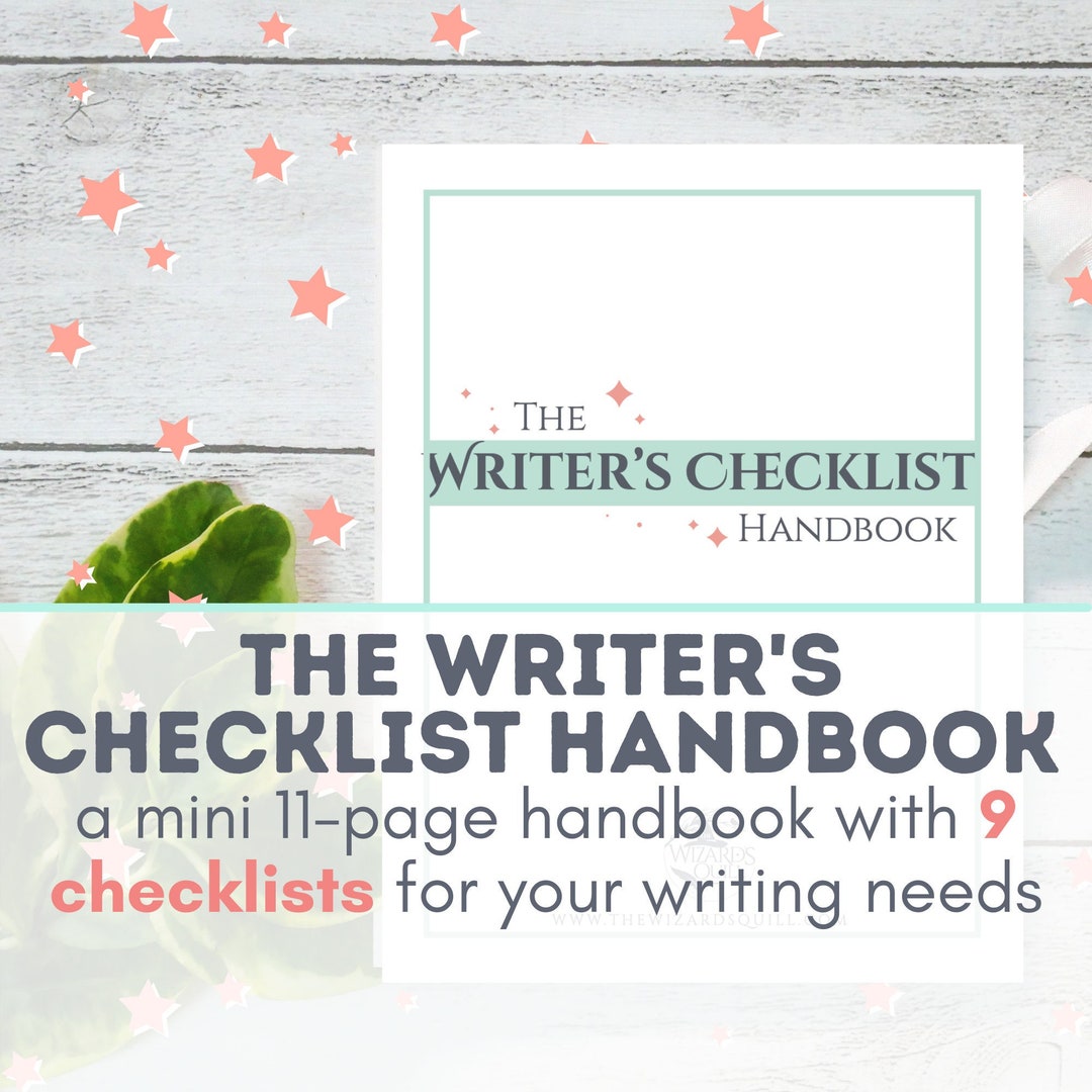 Printable Writer's Novel Checklists Writing a Book Checklists Workbook ...