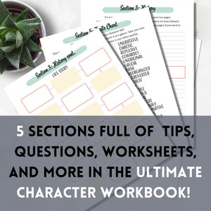 Printable Character Builder Workbook Writing Character - Etsy UK