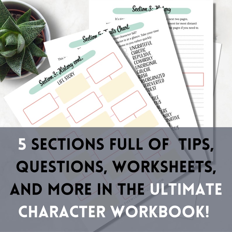 Printable Character Builder Workbook Writing Character - Etsy UK
