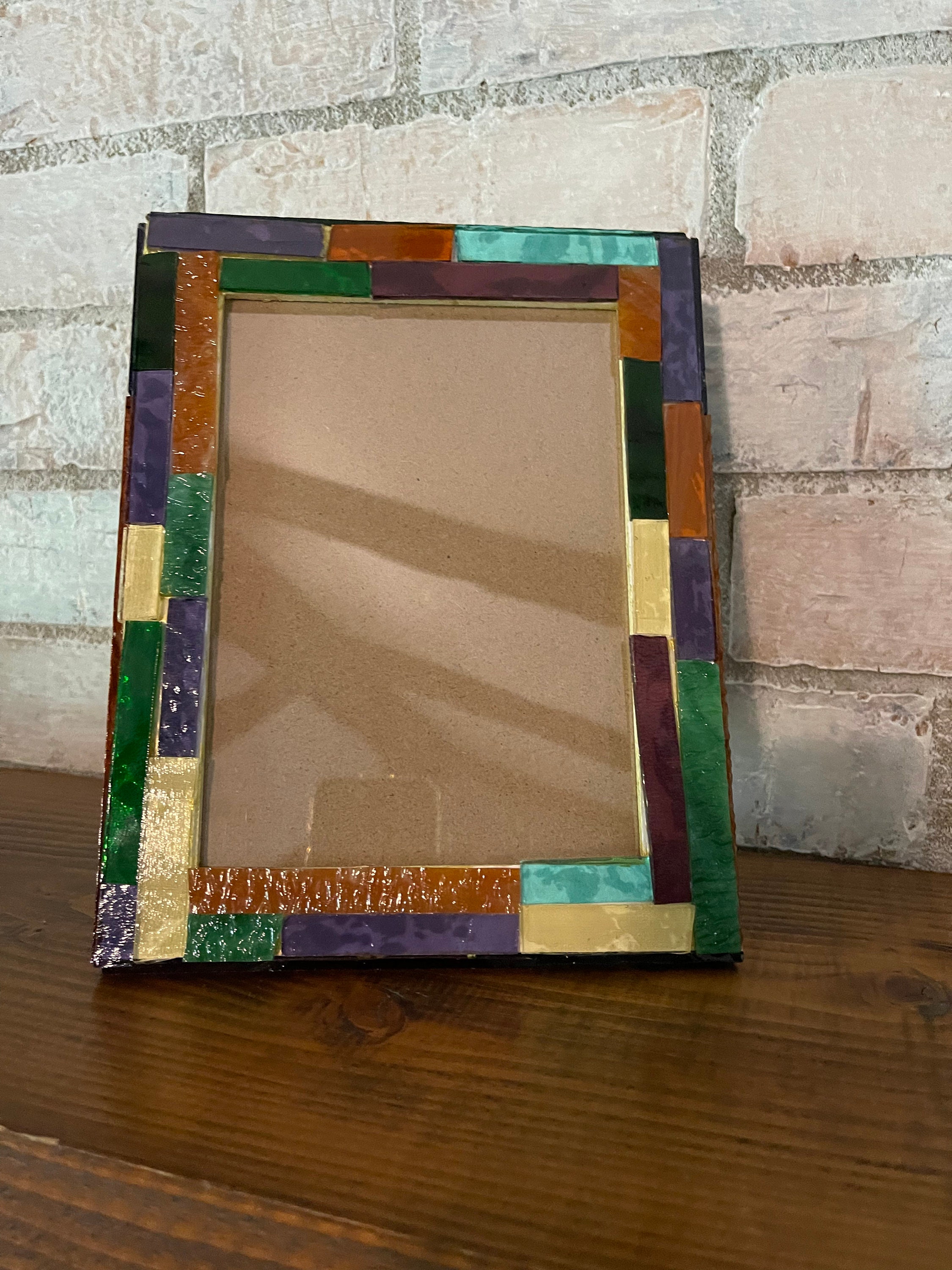 Handmade Stained Glass Mosaic Picture Frame. - Etsy