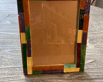 Purple Stained Glass Picture Frame - Etsy