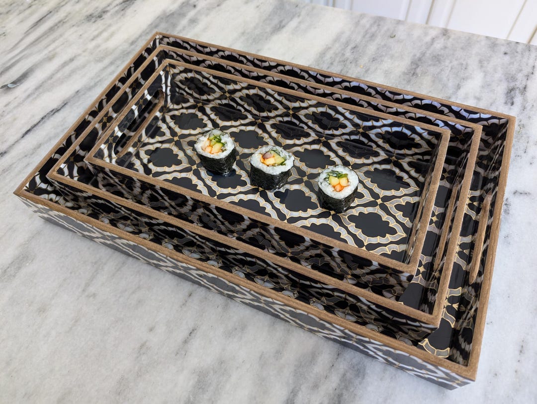 Decorative Trays Set of 3 - Etsy