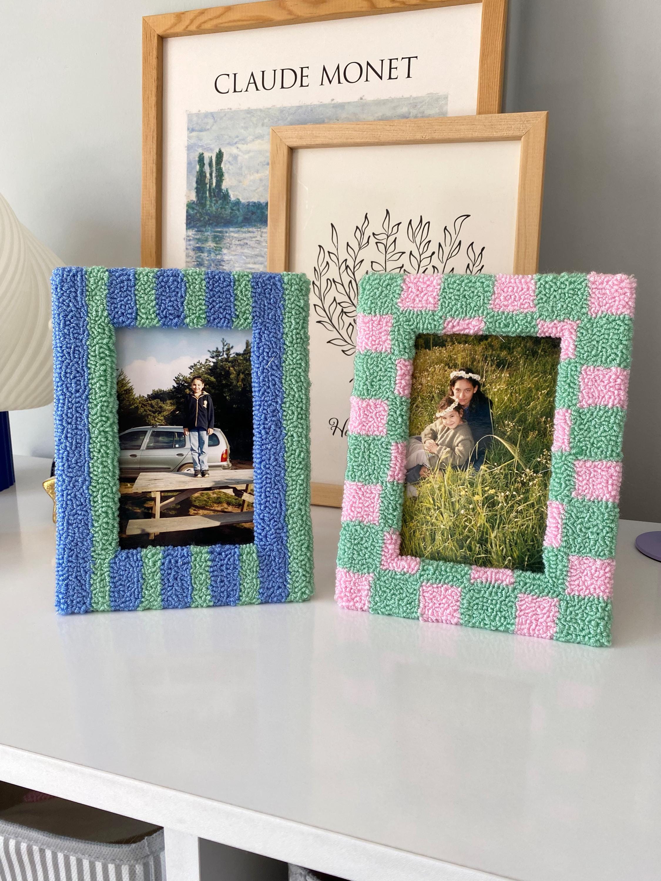 Handmade Punch Needle Picture Frame: Colorful Home Decor Gift (4x6) - Etsy