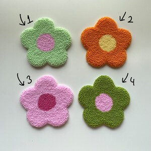 Punch Needle Coasters , Handmade Mug Rug , Drink Coasters , Trend Rug ...