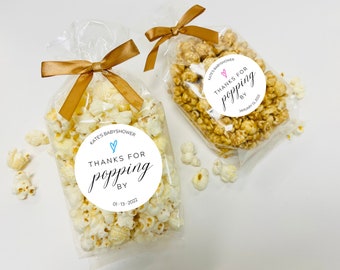 Thanks for Popping By Popcorn Party Favors Popcorn Snacks - Etsy