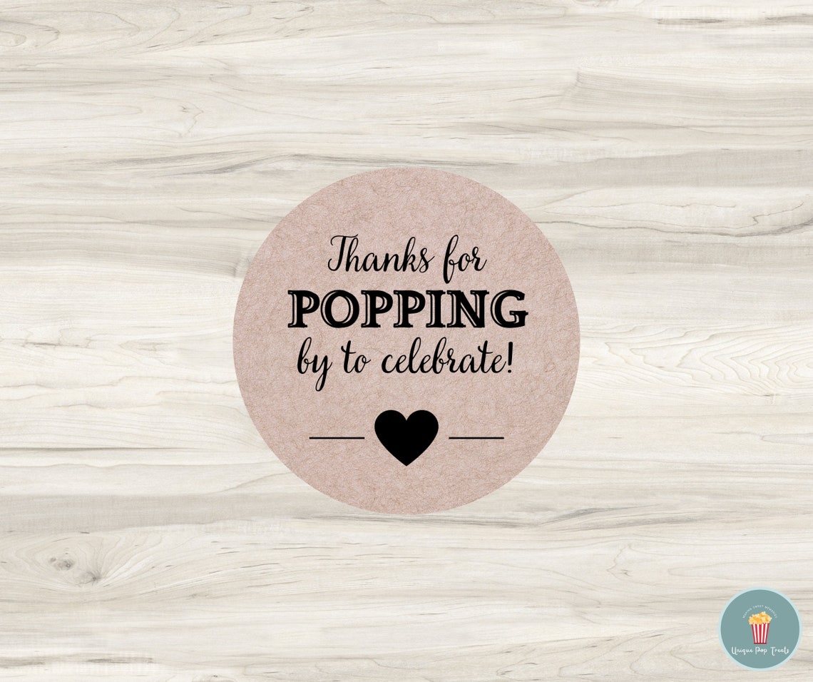 Thanks for Popping By Popcorn Party Favors Popcorn Snacks - Etsy