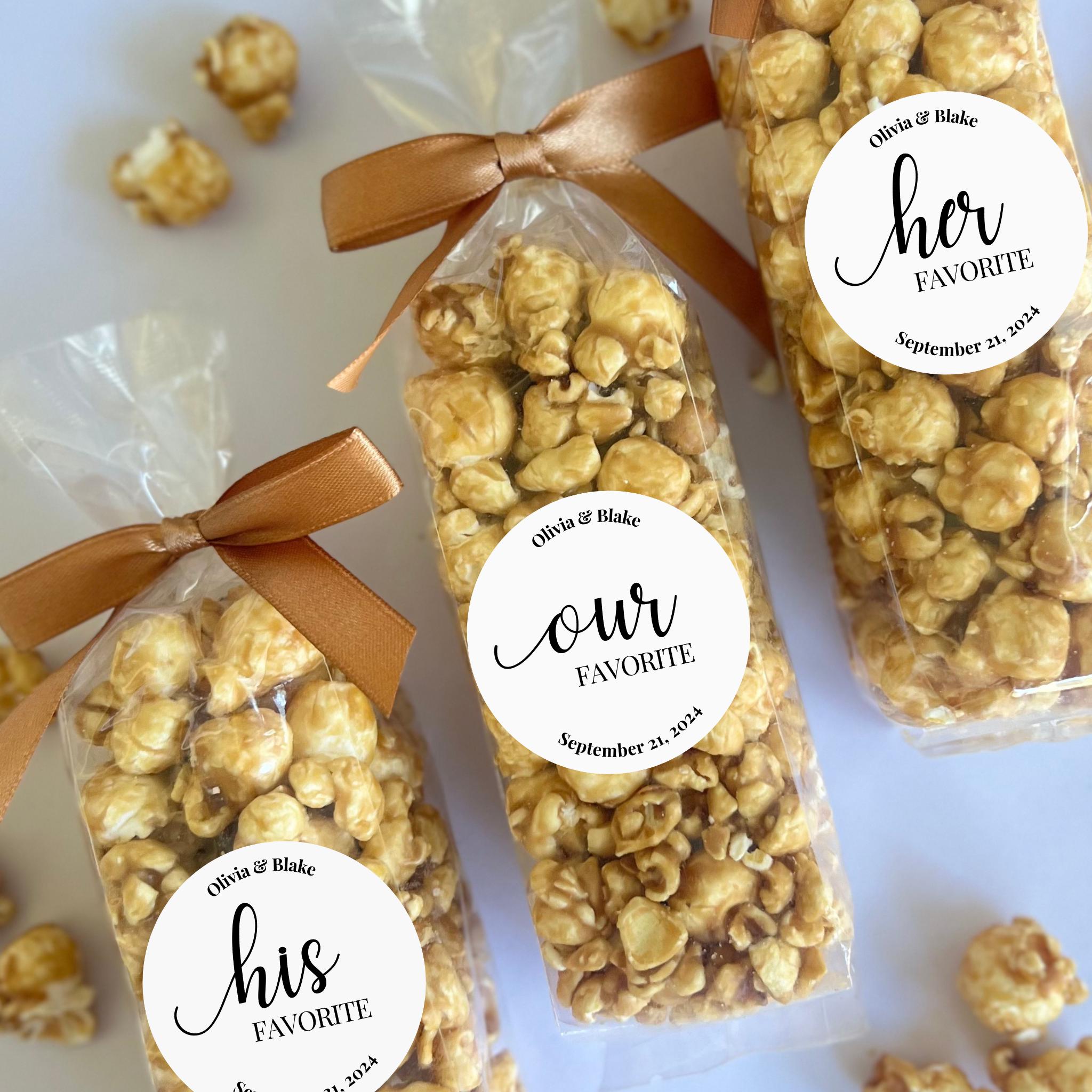 Personalized Wedding Popcorn Favors: Custom Bridal Shower Treat Bags - Etsy