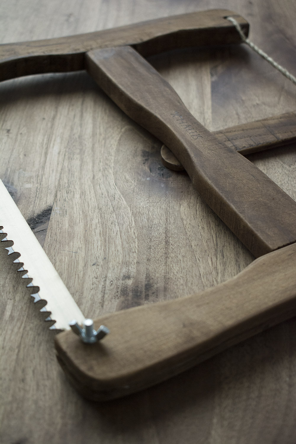 Small Bow Saw - Handmade Original Chestnut Bucksaw. Bushcraft, Outdoors ...