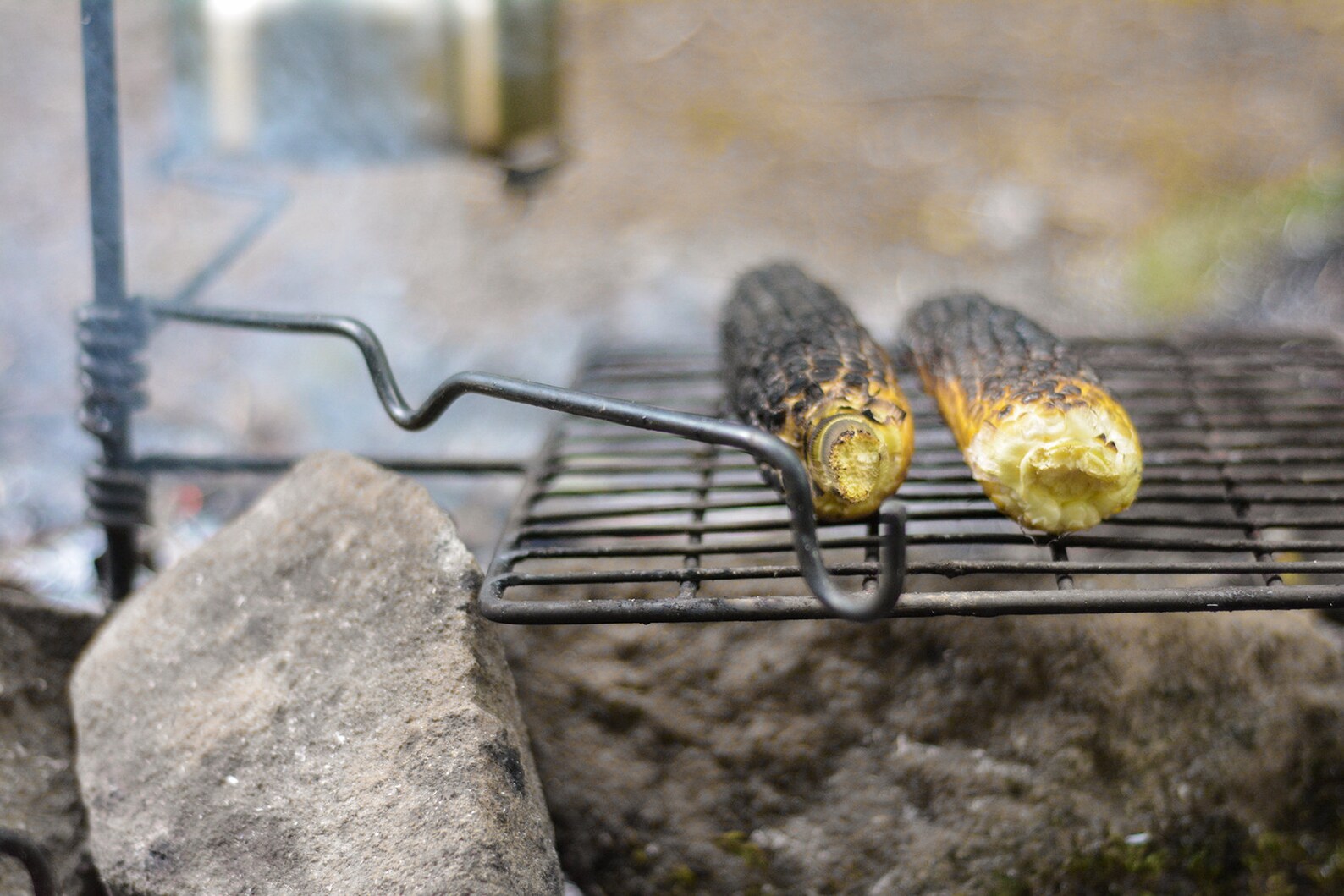 Large Multi-arm Bushcraft Grill / 2 Swing Arm, 1 Pot Holder and Grill ...