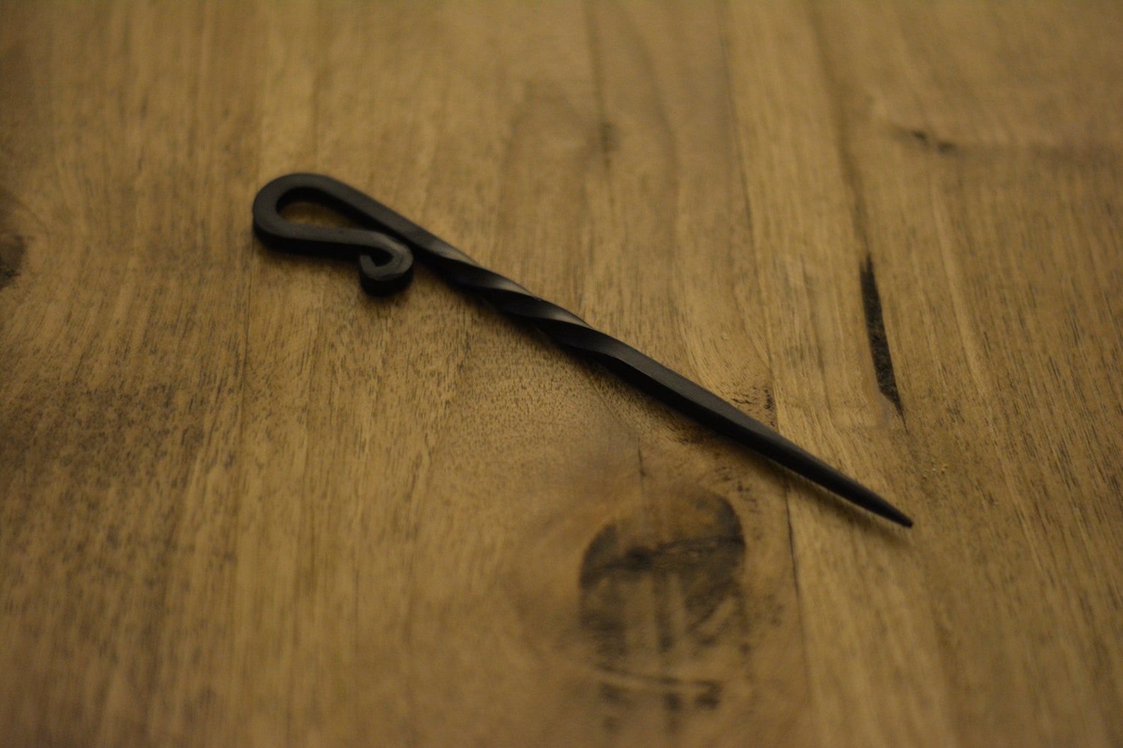 Viking Fork With Leather Sheath, Runic Symbols on the Leather Sheath ...