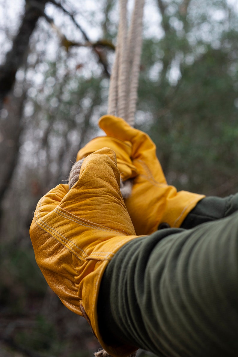 Bushcraft Genuine Calf Leather Gloves Durable and Long - Etsy