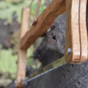 Swedish Large Bow Saw - Handmade Original Chestnut Bucksaw. Bushcraft ...