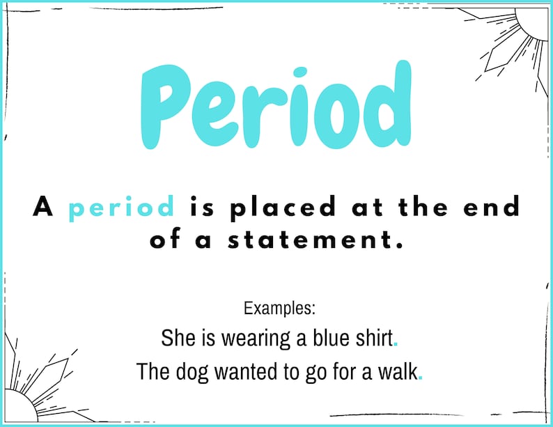 Punctuation Classroom Poster - Etsy