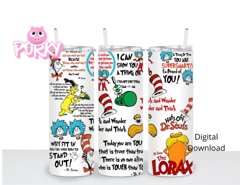 Dr S Inspired Tumbler PNG Full Wrap/ Tumbler Wrap/ Teacher Tumbler ...