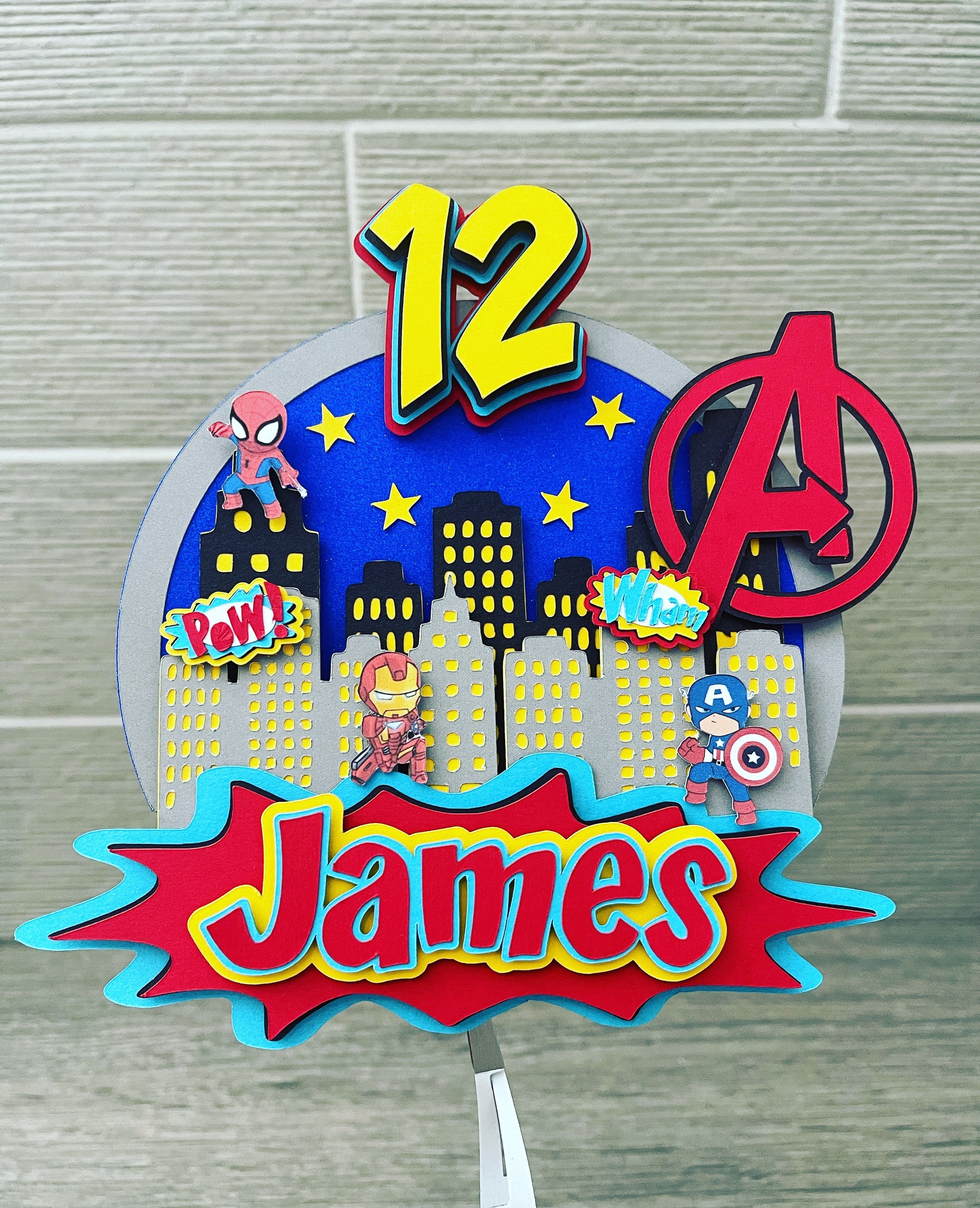 3D Superhero Cake Topper - Etsy