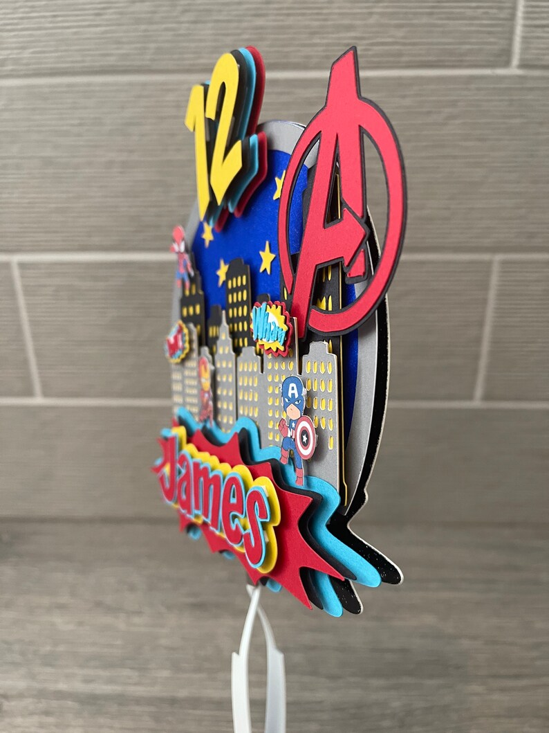 3D Superhero Cake Topper - Etsy