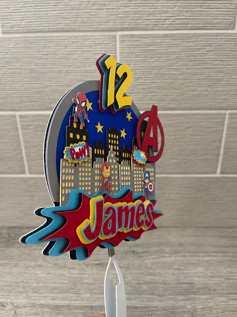 3D Superhero Cake Topper - Etsy