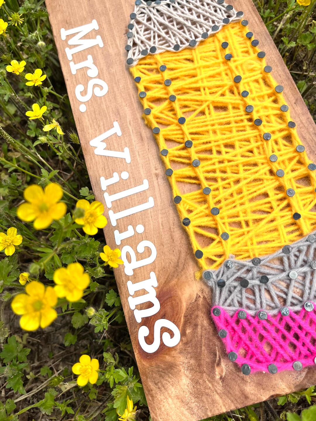 Teach Appreciation String Art Pencil - Etsy