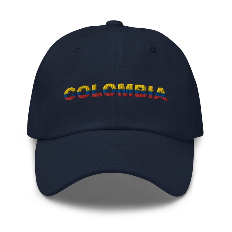 Colombia Embroidered Adjustable Dad Hat, Colombian Girl Latina Power, Unstructured 6-panel, Low ...
