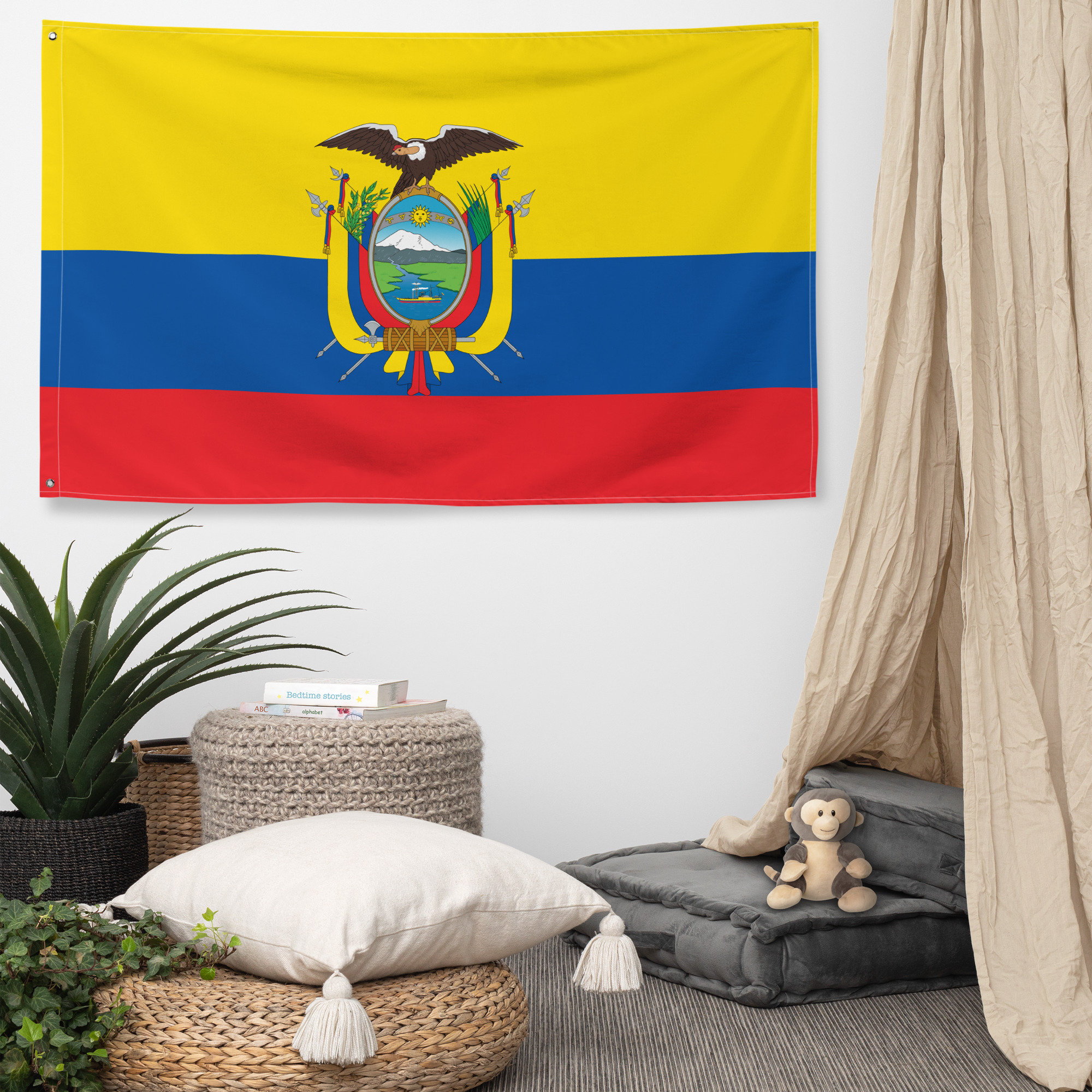 Ecuador Flag, Ecuador National Flag, Ecuadorian Nation Country Banner ...