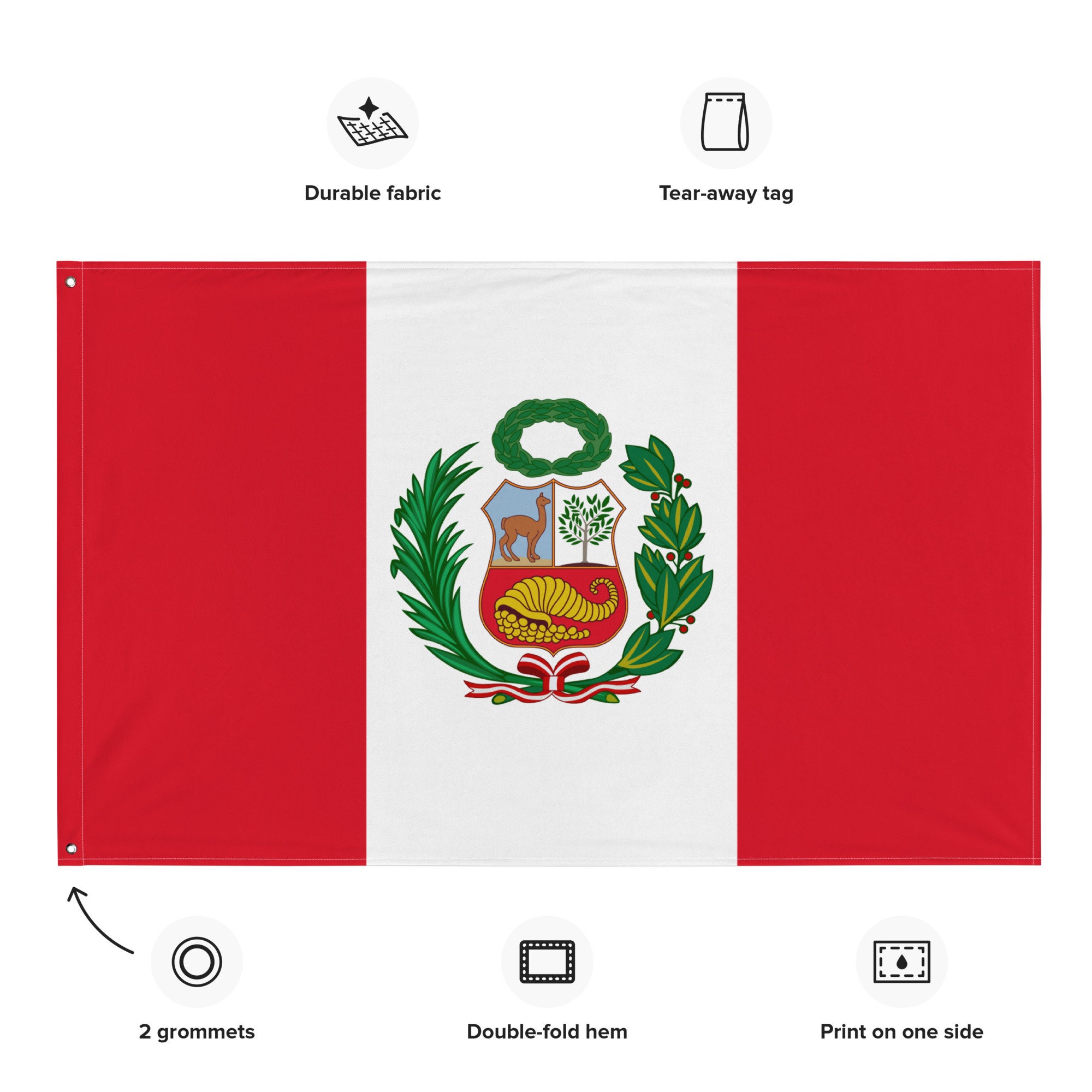 Peru Flag, Peruvian National Banner, Peru Country Flag, National Flag ...