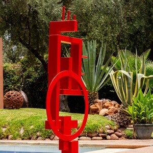 Yard Sculpture/statue/steel Sculpture/red Sculptures/garden Sculpture ...