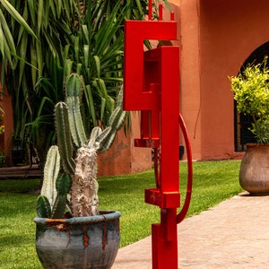 Yard Sculpture/statue/steel Sculpture/red Sculptures/garden Sculpture ...
