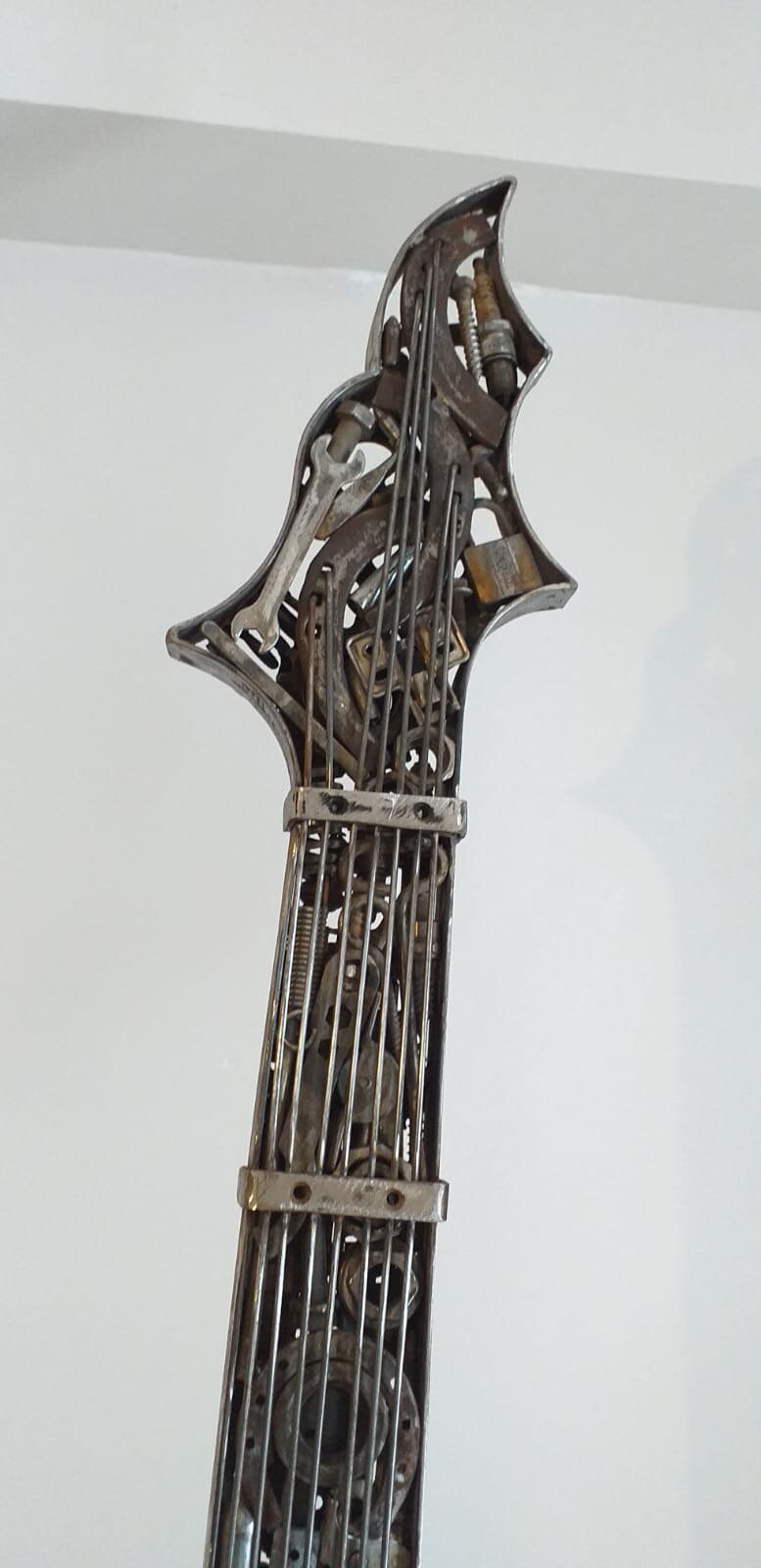 Up Cycled Metal Guitar/metal Art /art Works / Guitar/ Recycling ...