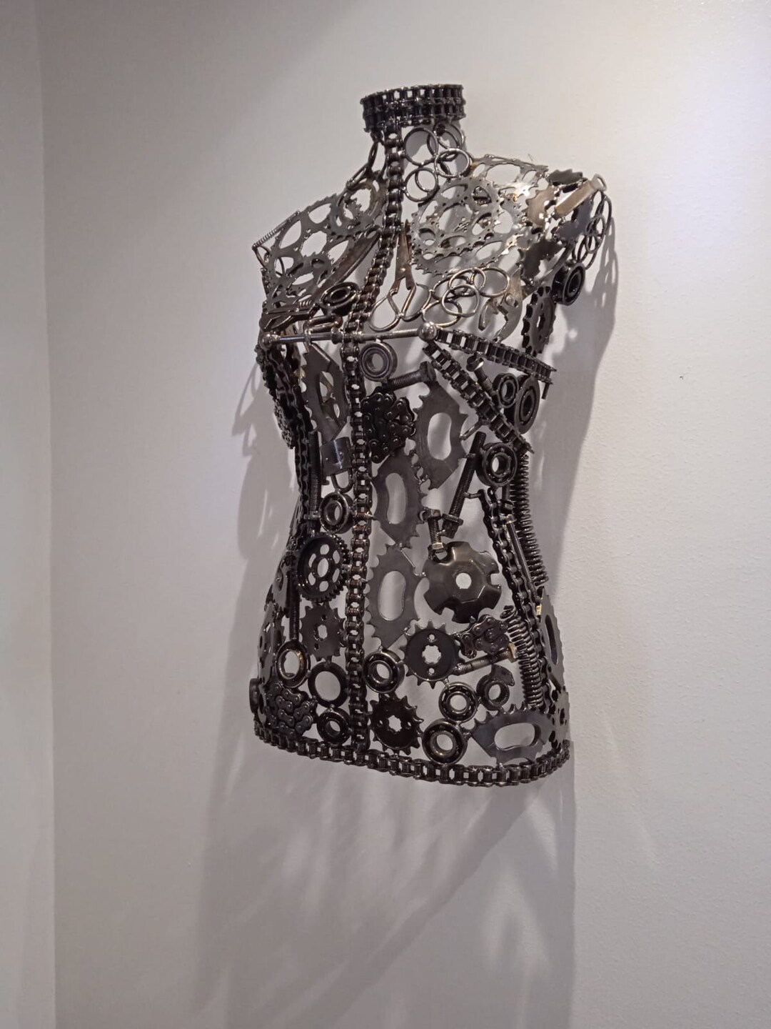 Metal Wall Art Sculpture Metallic Torso of Woman,metal Sculpture,metal ...