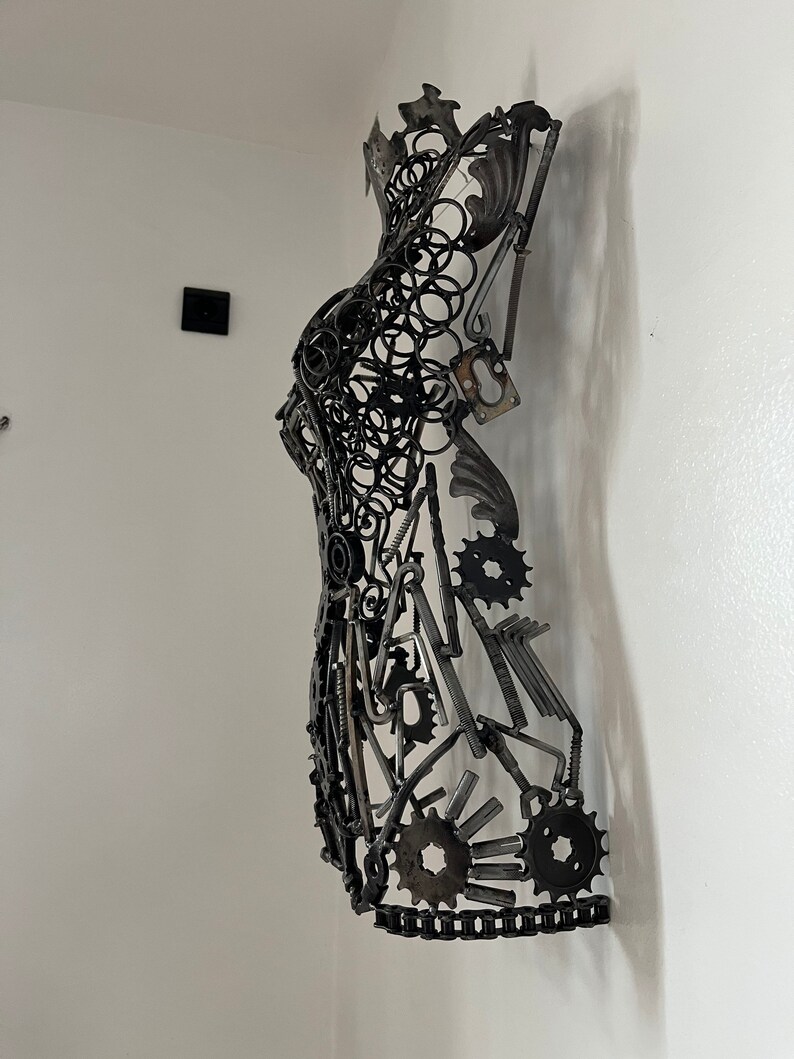 Metal Wall Art Sculpture Metallic Torso of Woman,metal Sculpture,metal ...