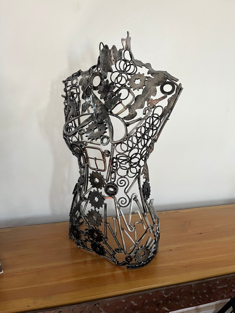 Metal Wall Art Sculpture Metallic Torso of Woman,metal Sculpture,metal ...