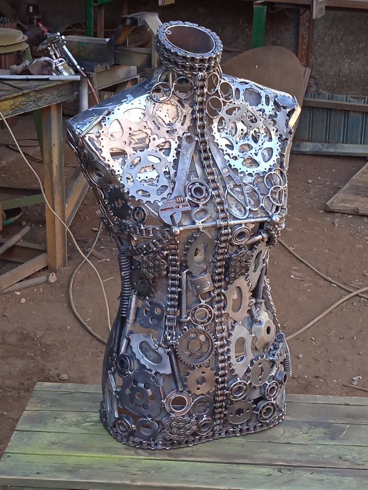 Metal Wall Art Sculpture Metallic Torso of Woman,metal Sculpture,metal ...