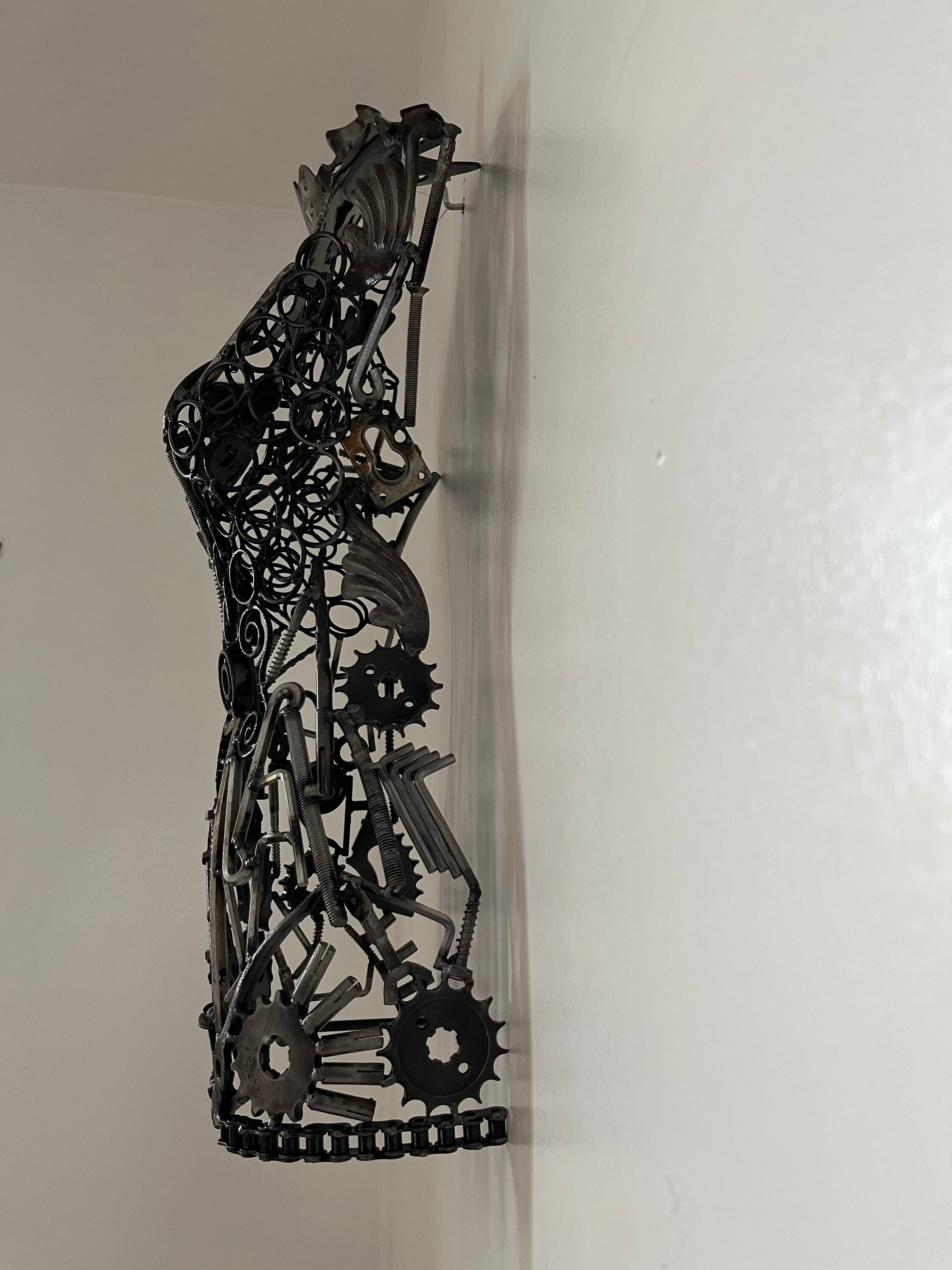 Metal Wall Art Sculpture Metallic Torso of Womanmetal - Etsy