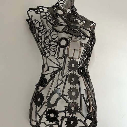 Metal Wall Art Sculpture Metallic Torso of Womanmetal - Etsy