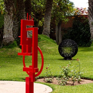 Yard Sculpture/statue/steel Sculpture/red Sculptures/garden Sculpture ...
