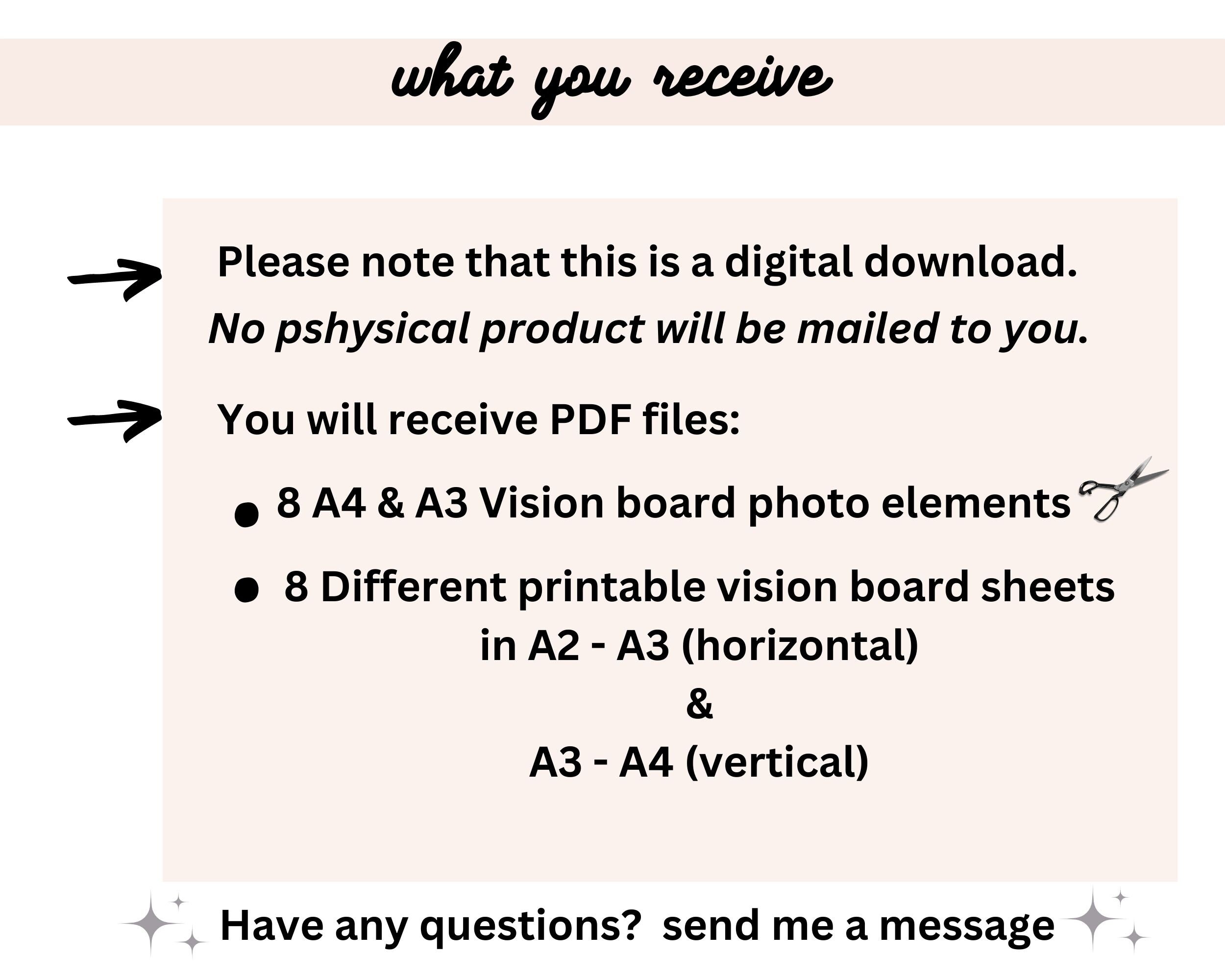 Printable Vision Board Poster - Etsy