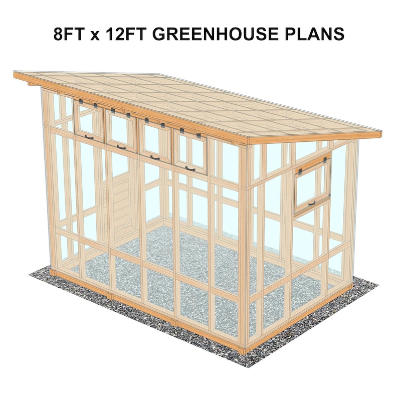 8x12 DIY Greenhouse Plans: Step-by-step Build Guide (PDF Download) - Etsy