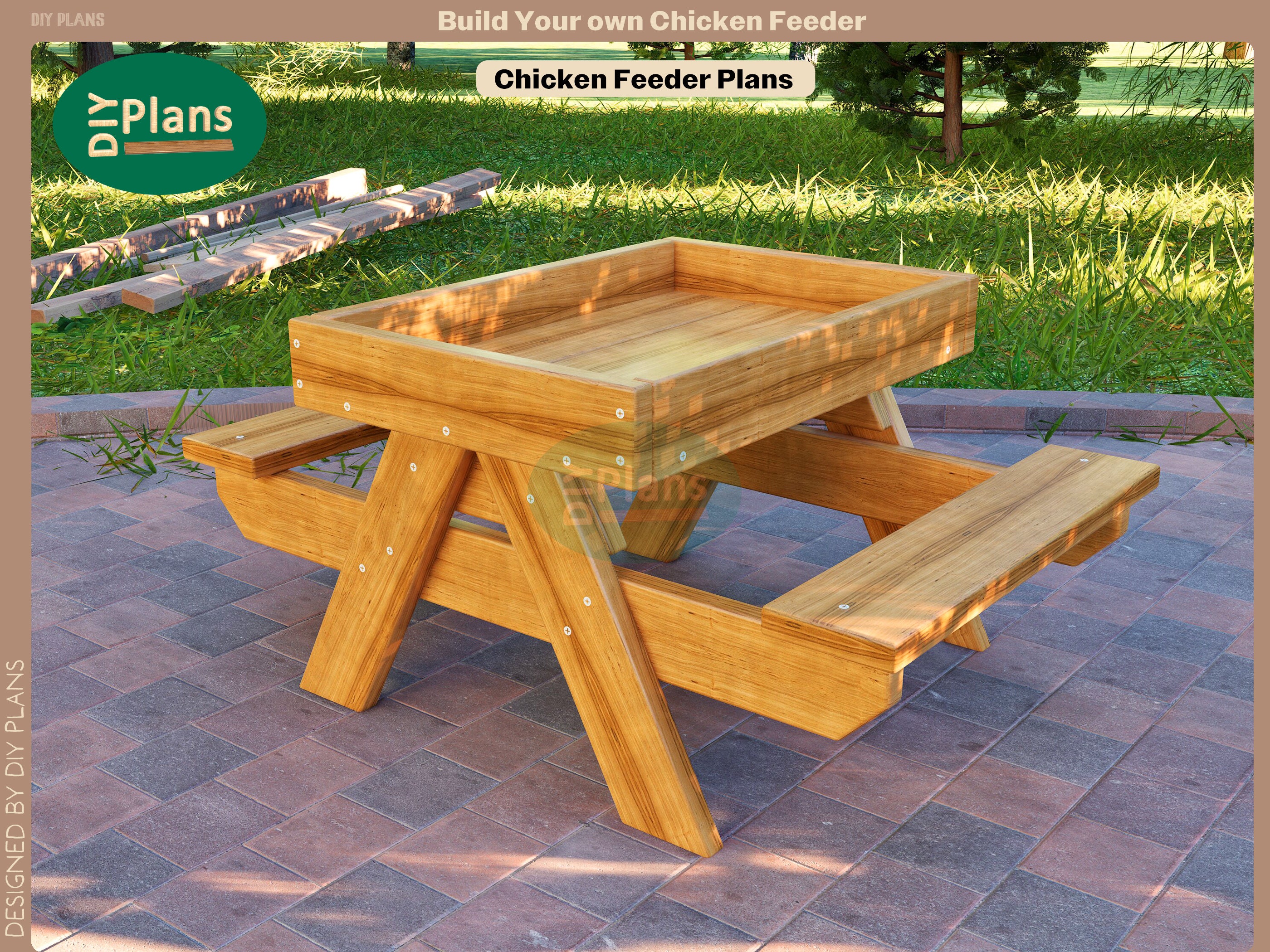 Garden Chicknic Table Plans Diy Chicken Table Plans, Wooden Squirrel ...